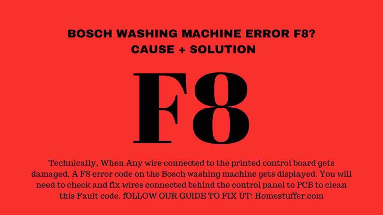Bosch Washing Machine Error F8? Cause + Solution