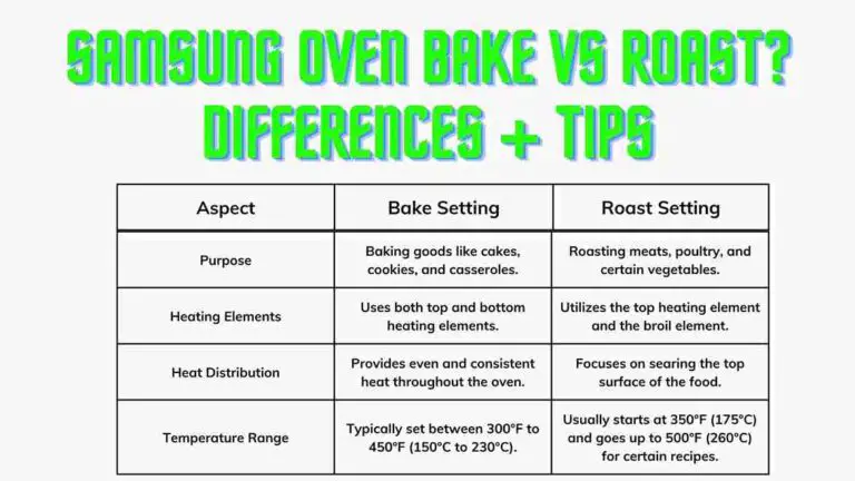 Samsung Oven Bake Vs Roast? Differences + Tips
